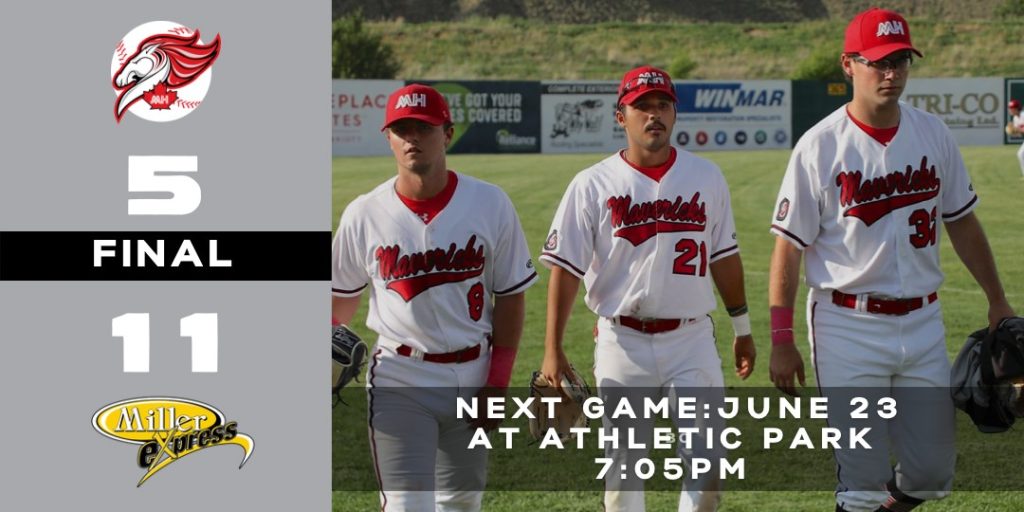 Mavericks fall 11-5 to Moose Jaw Wednesday night